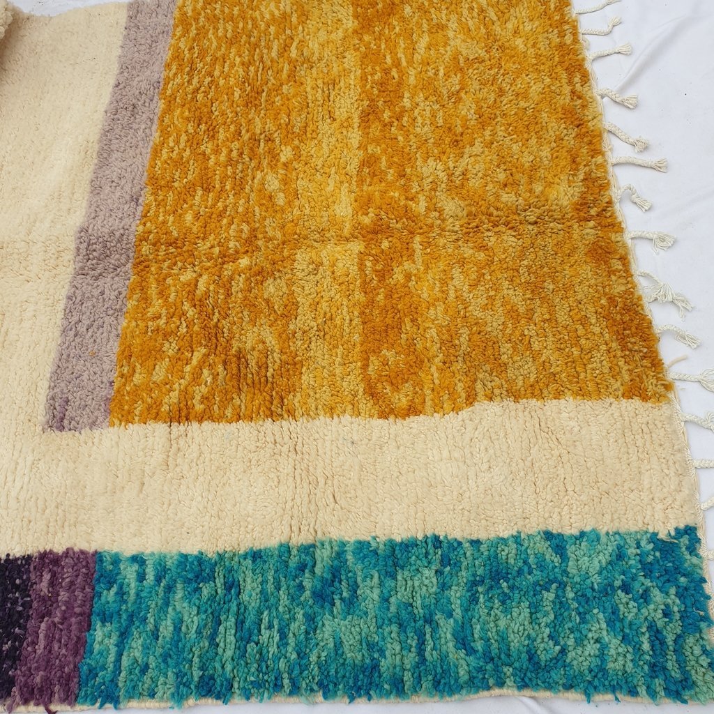 CHARFA | 9'7x6'4 Ft | 3x2 m | Moroccan Beni Ourain Rug | 100% wool han ...