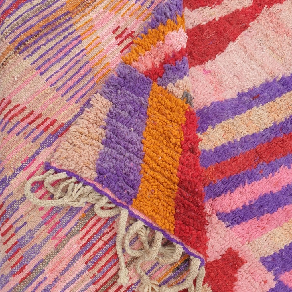 KHZAMA | 9'5x6 Ft | 3x2 m | Moroccan Colorful Rug | 100% wool handmade ...