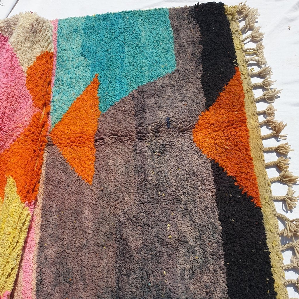 RUWEN | 7x5 Ft | 2,5x1,5 m | Moroccan Colorful Rug | 100% wool handmad ...